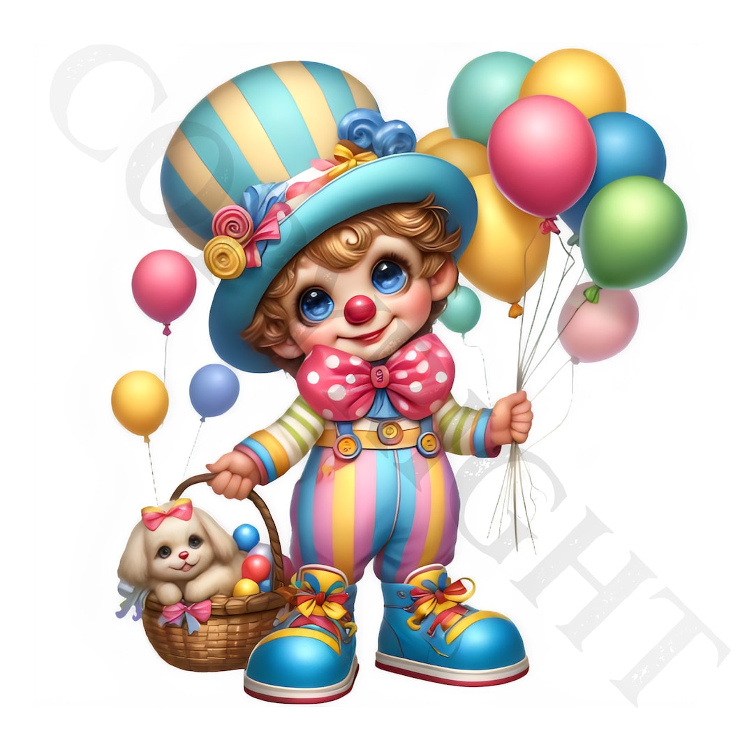Cute Clown Clipart 10 Transparent PNG Images Circus Art Children Clown ...