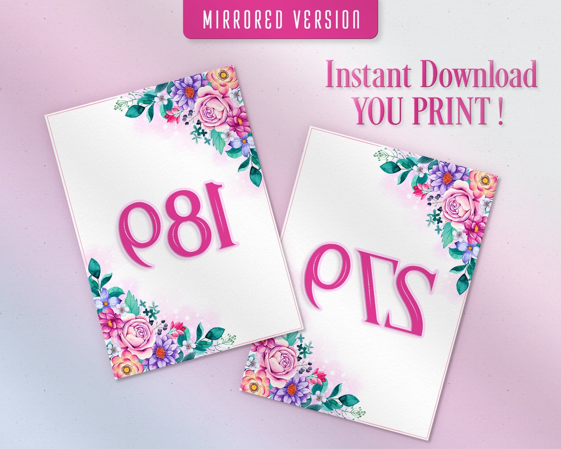 Floral Facebook Live Sale Numbers Printable Cards Normal - Etsy
