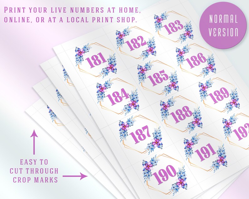 Pink Flowers Facebook Live Sale Numbers, Tags,printable Facebook Live ...