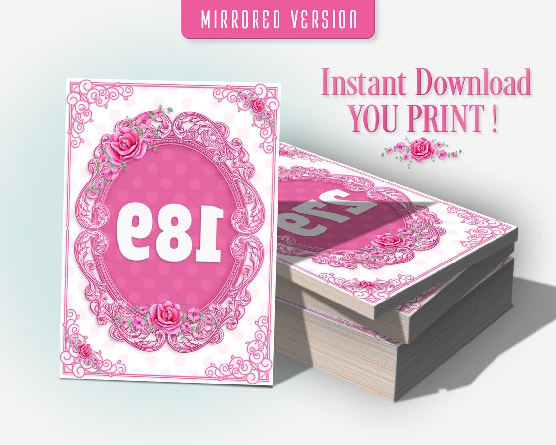 Floral Facebook Live Sale Numbers, Printable Facebook Number Cards ...