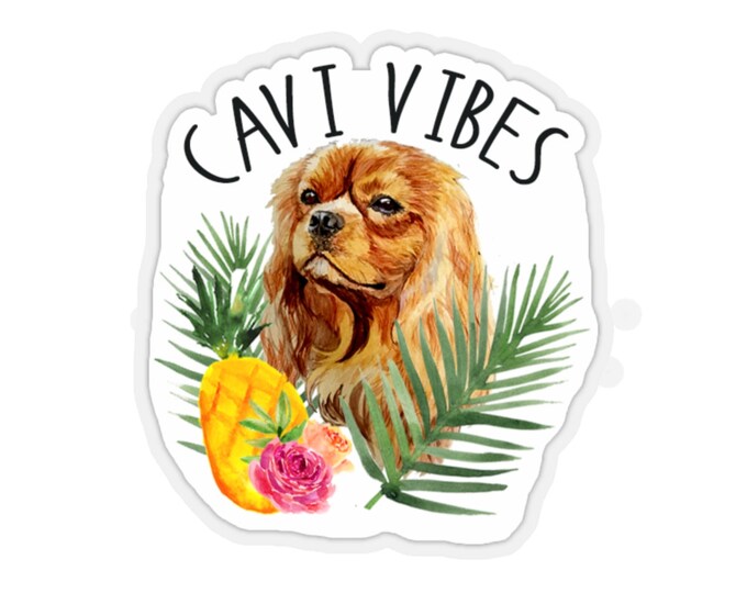 Cavalier King Charles Spaniel I Love My Cavi Stickers Dog - Etsy