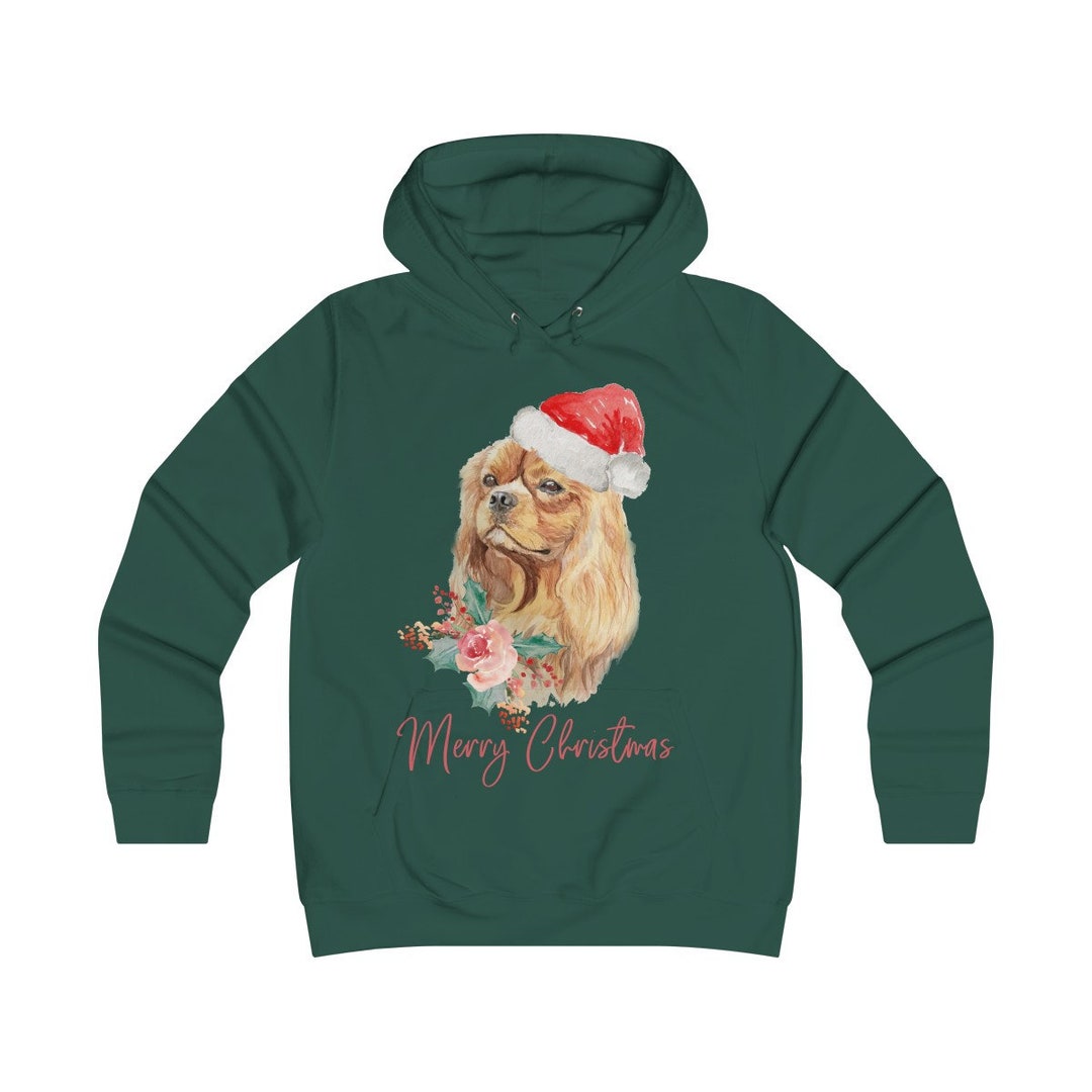 Ruby Cavalier King Charles Spaniel Christmas Hooded Sweatshirt ...