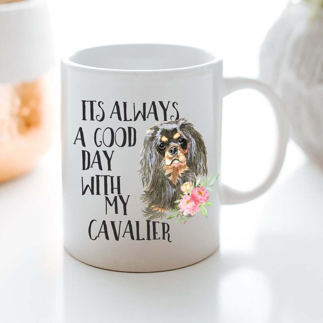 Black and Tan Cavalier Coffee Mug 11oz, Black and Tan Cavalier King ...