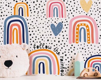 Removable Wallpaper Rainbow - Etsy