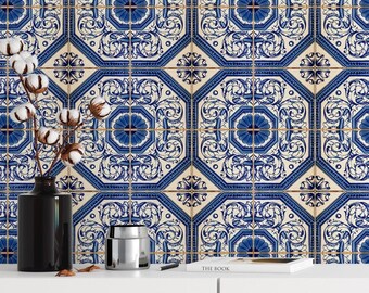 Mediterranean Blue Tiles - Etsy