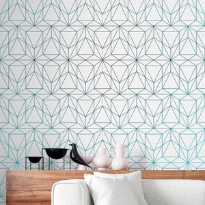 Geometric Wall Art for Office Modern Wall Mural Removable - Etsy