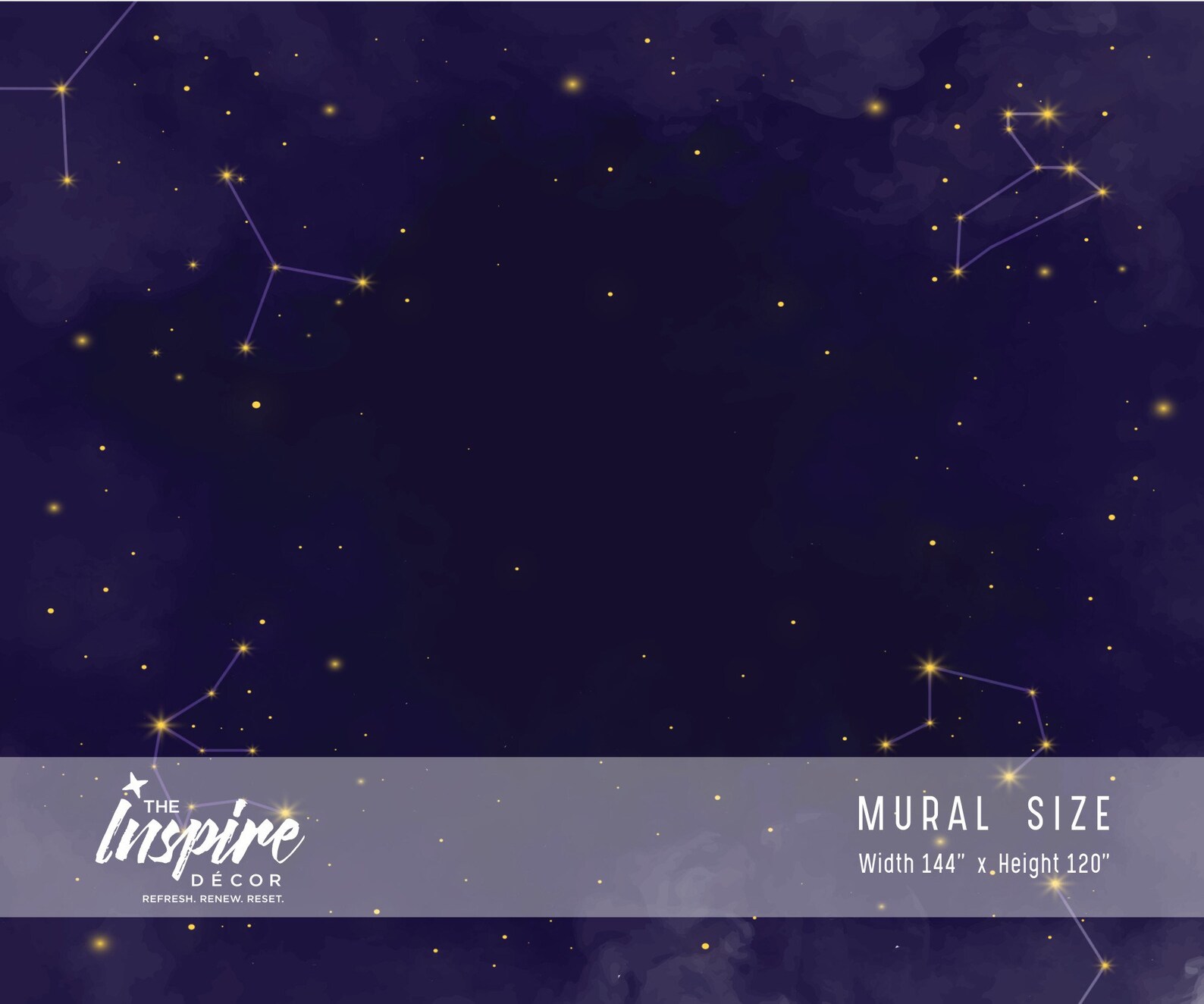 Big and Small Constellations Wallpaper Night Sky Kids Wall | Etsy