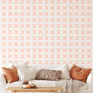 Pink Abstract Wallpaper, Funky Wallpaper, Fun Wallpaper Peel and Stick ...