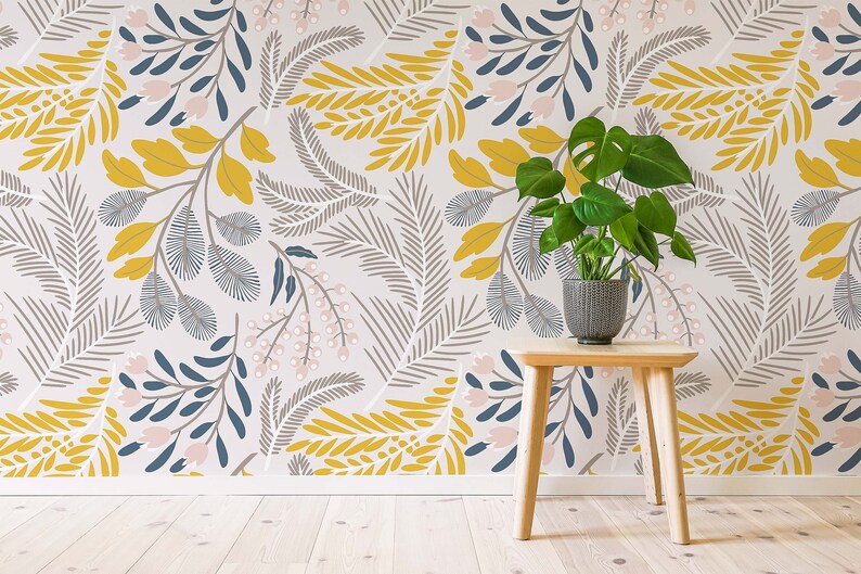 Vintage Botanical Wallpaper Prepasted and Unpasted Wallpaper - Etsy