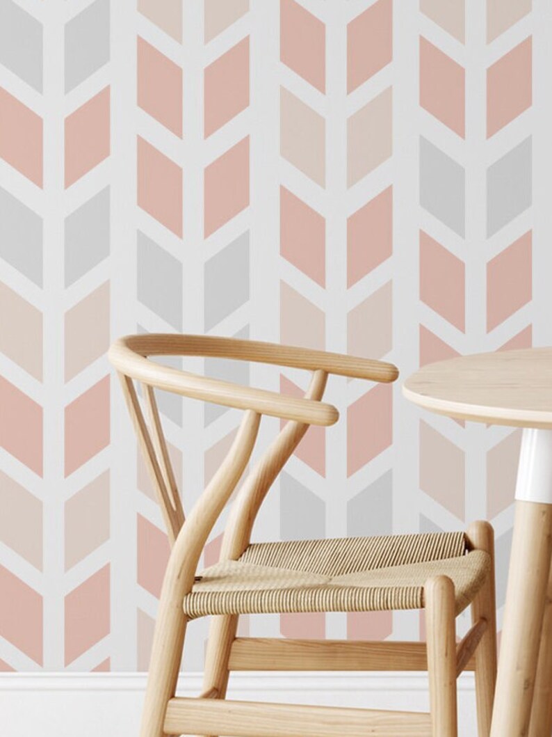 Geometric Stripes Peel & Stick Wallpaper Knitted Geometric - Etsy