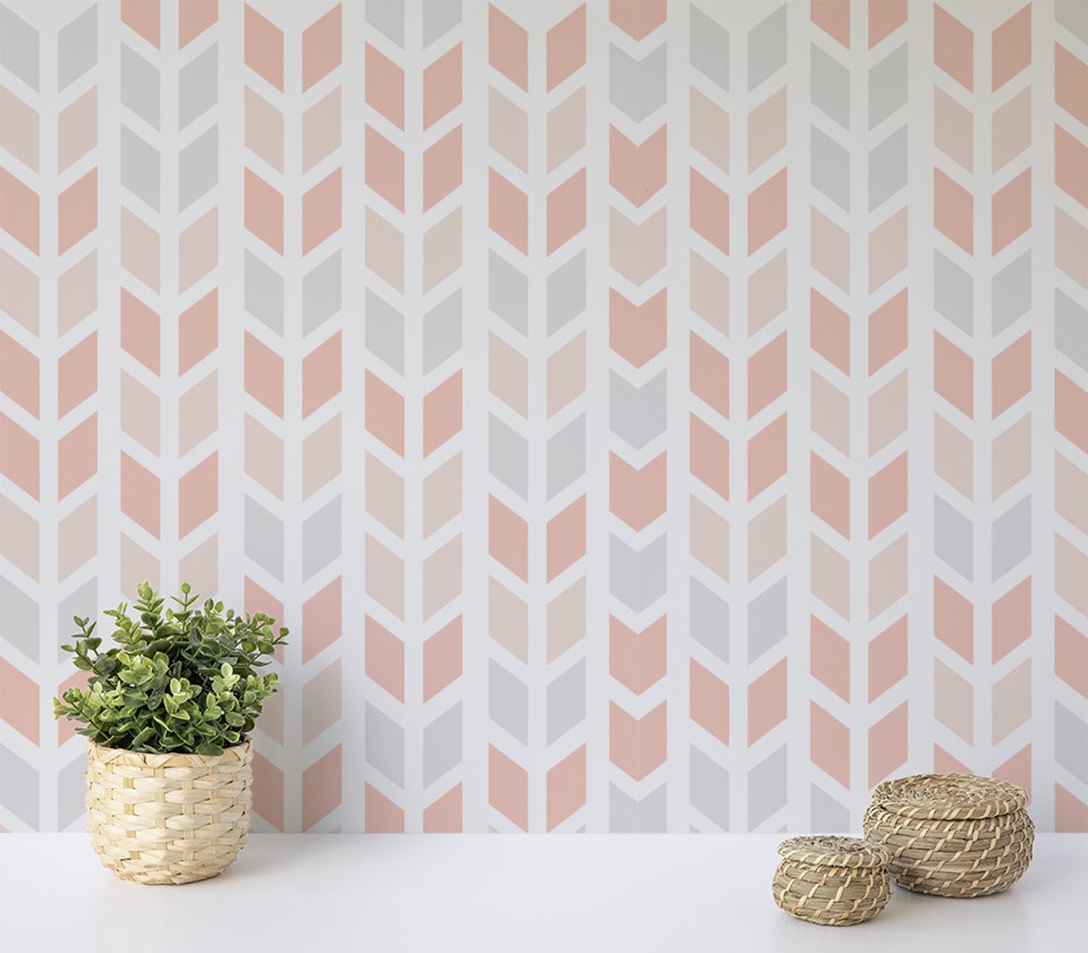 Geometric Stripes Peel & Stick Wallpaper Knitted Geometric - Etsy