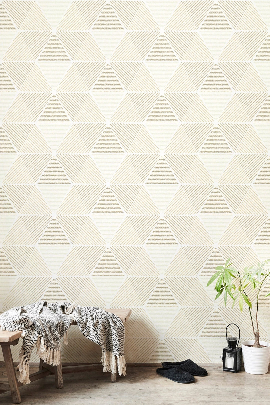 Peel and Stick Wallpaper Brown Removable Wallpaper Geometric - Etsy