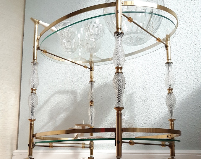 Art Deco BARWAGEN - SERVIERWAGEN - Teewagen Vintage Unique Brass Vs ...