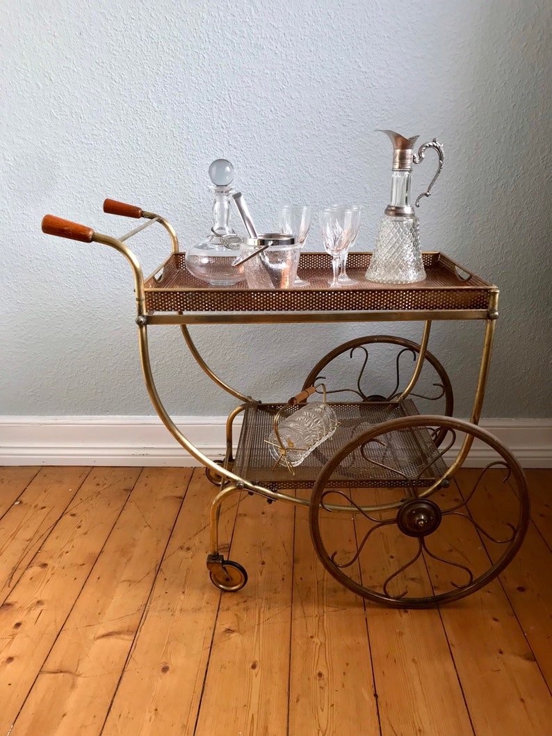 Josef Frank 50s Brass / Copper Bar Trolley Serving Trolley - Etsy