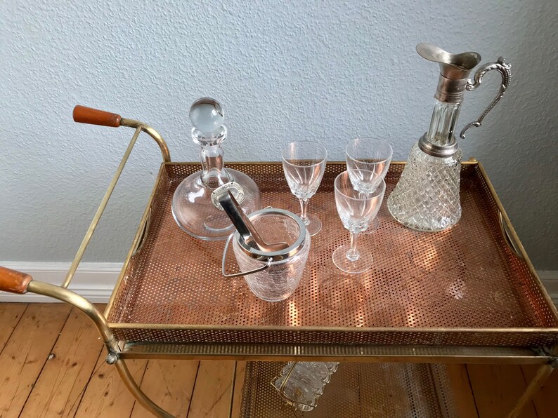 Josef Frank 50s Brass / Copper Bar Trolley Serving Trolley - Etsy