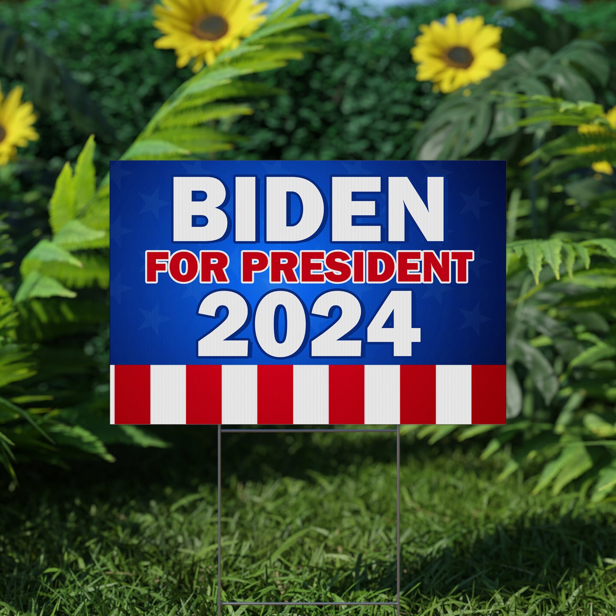 Biden 2024 Yard Sign Coroplast Joe Biden for President 2024 Lawn Sign ...