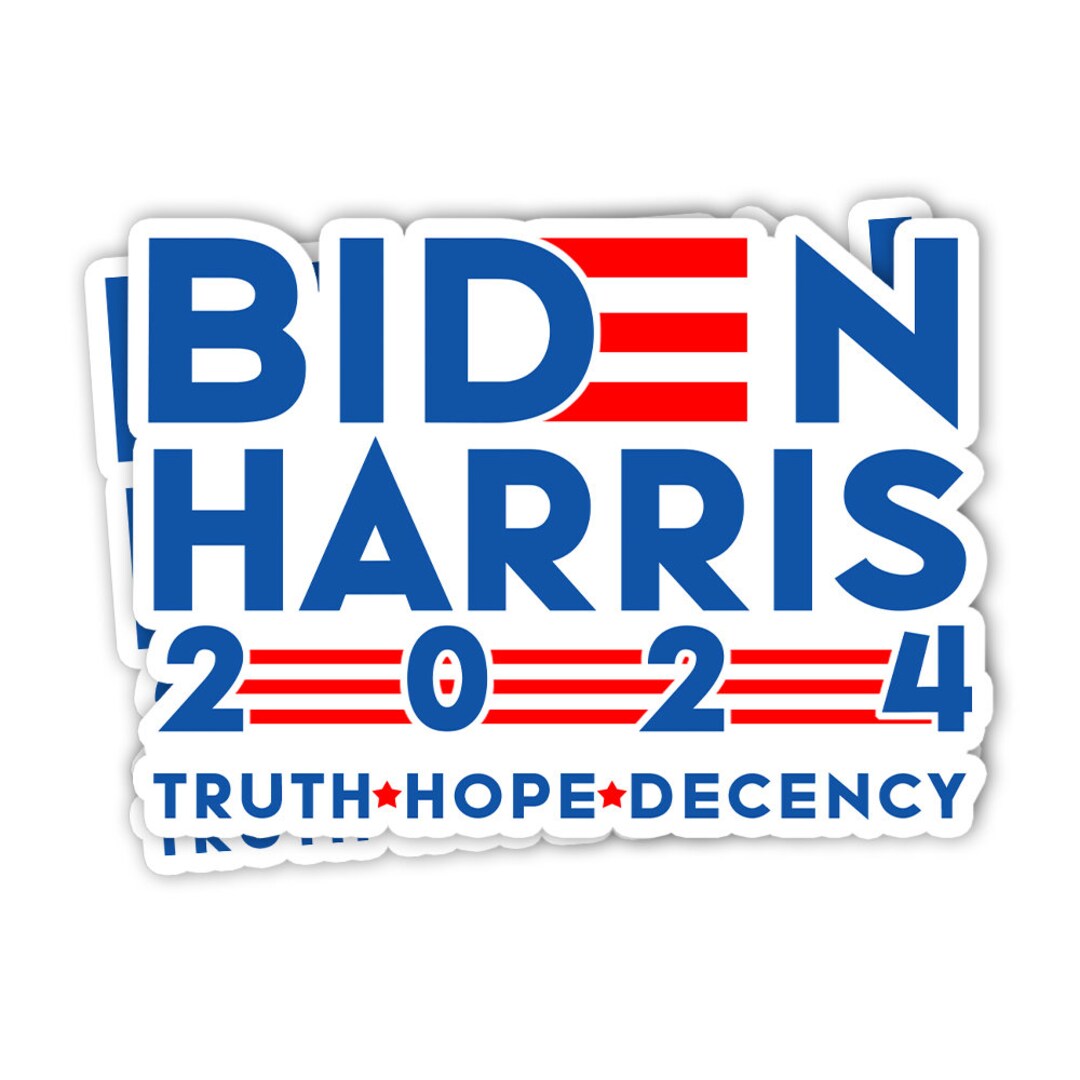 Biden Harris 2024 Sticker, Biden Harris for President 2024, Truth, Hope ...