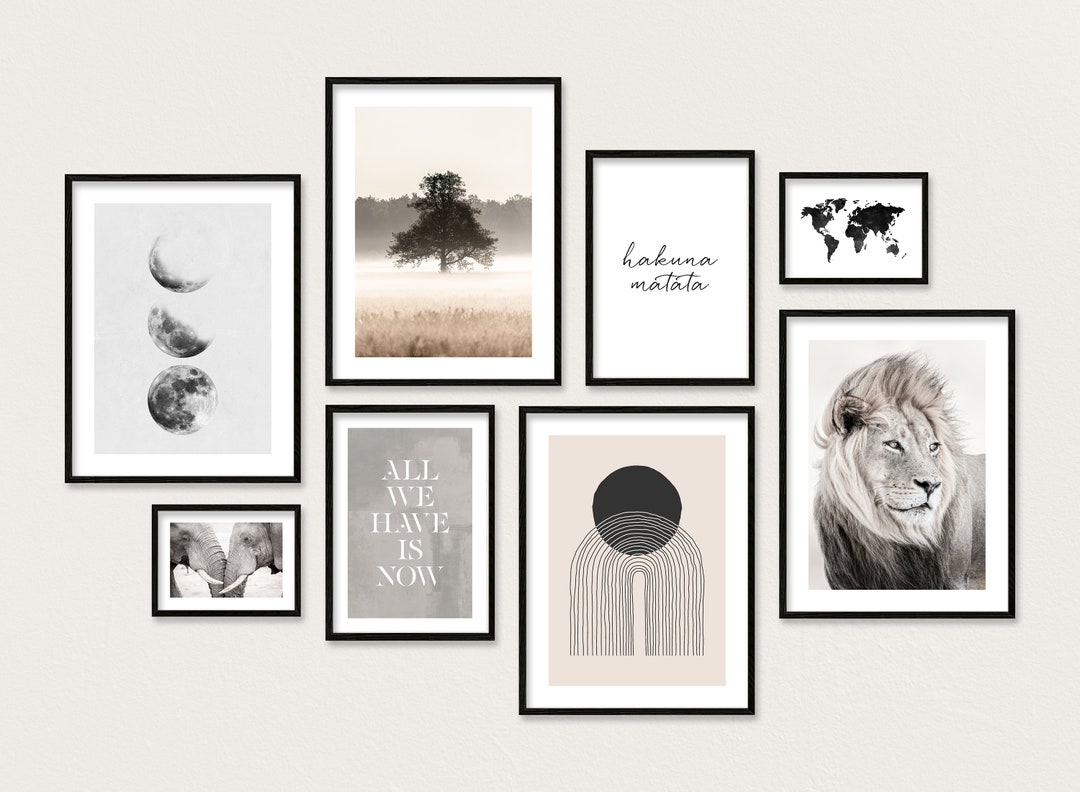 Poster Set Beige Wilderness / 8 Premium Wall Pictures for - Etsy