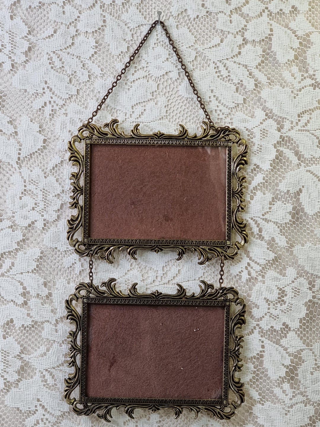 Vintage Hanging Italian Brass Frames. - Etsy