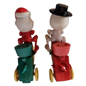 Vintage Wind up Christmas Toy Decor. Snowman & Santa Claus. - Etsy