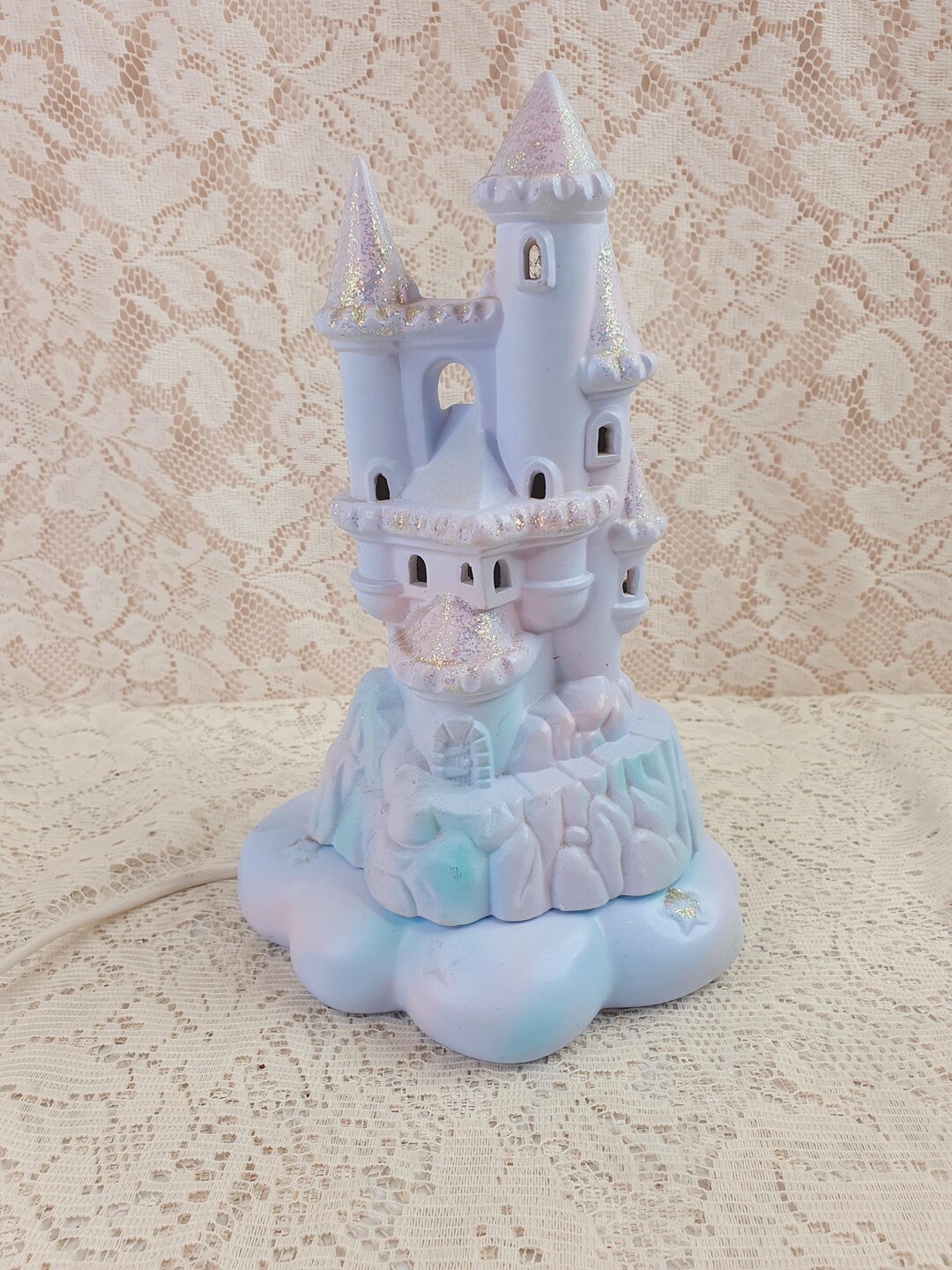 1990s Plaster Princess/fairy Castle Bedside Lamp. - Etsy