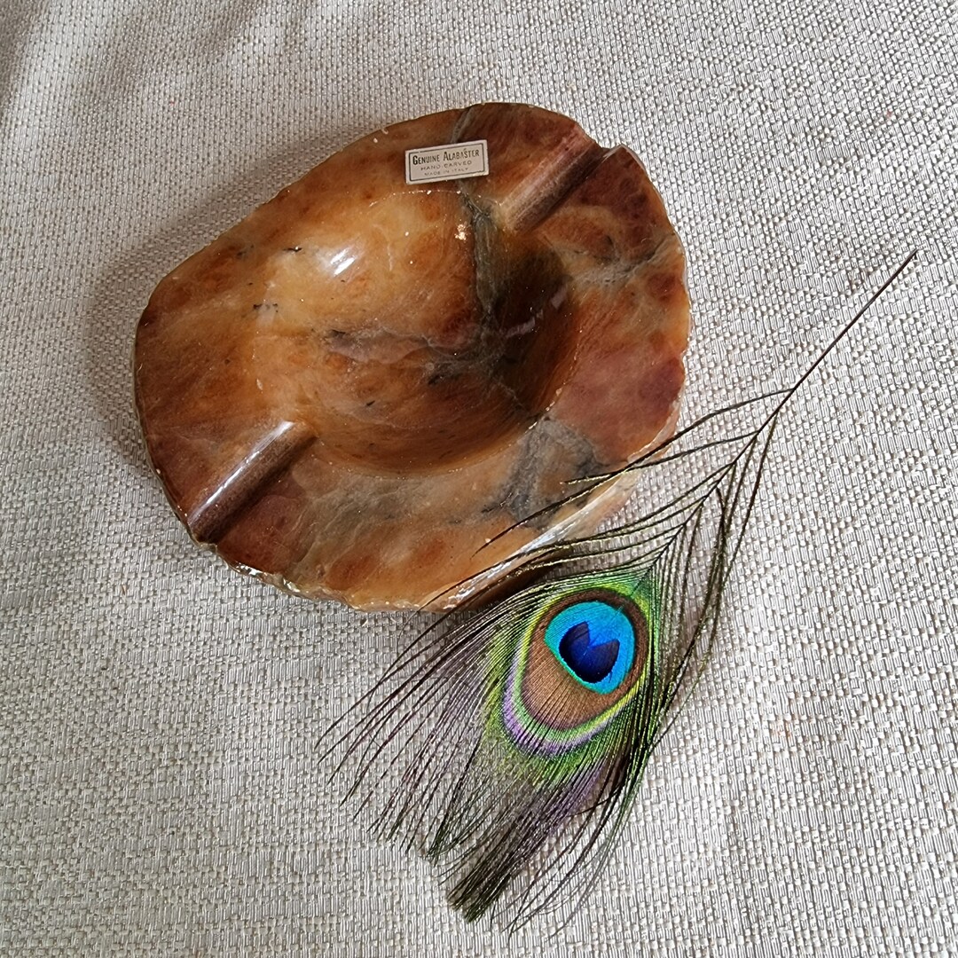 Genuine Alabaster Ashtery. Made in Italy 1970s - Etsy