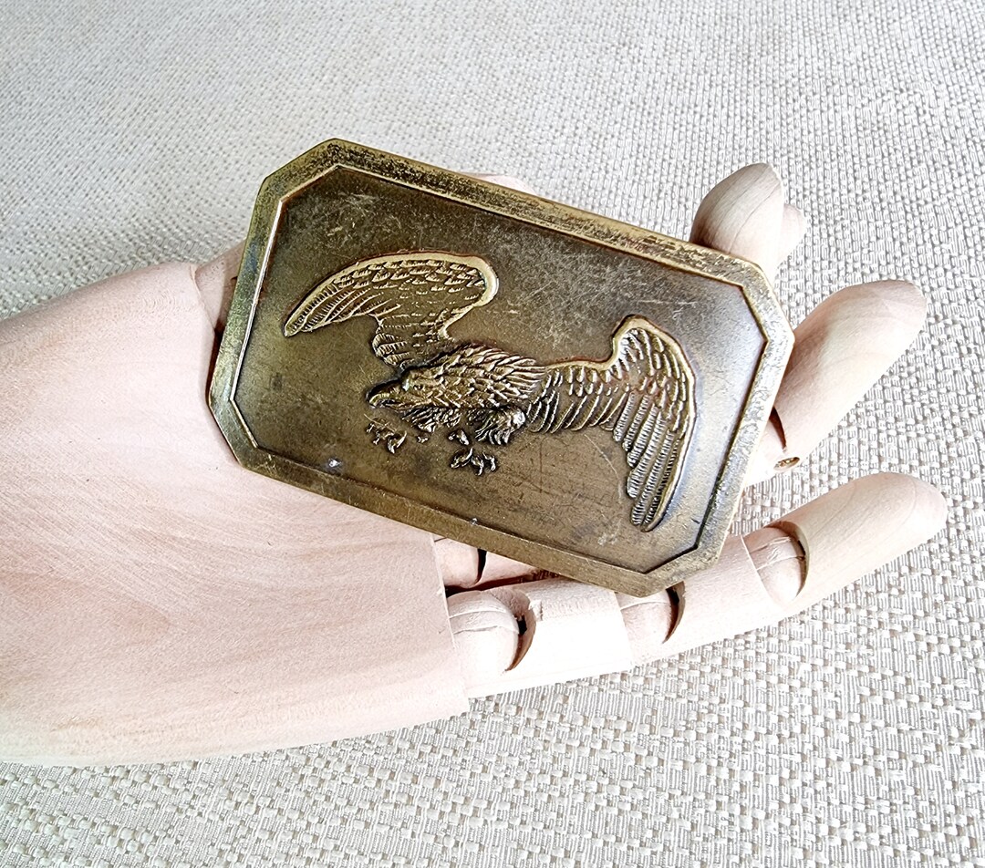 Vintage Brass American Eagle Buckle. - Etsy
