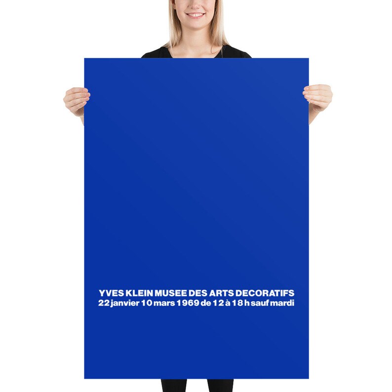 Yves Klein International Klein Blue Poster Monochrome | Etsy