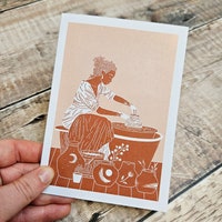 Studio Ceramics Card, A6 | Pottery Throwing Ceramicist Gift | Collage ...