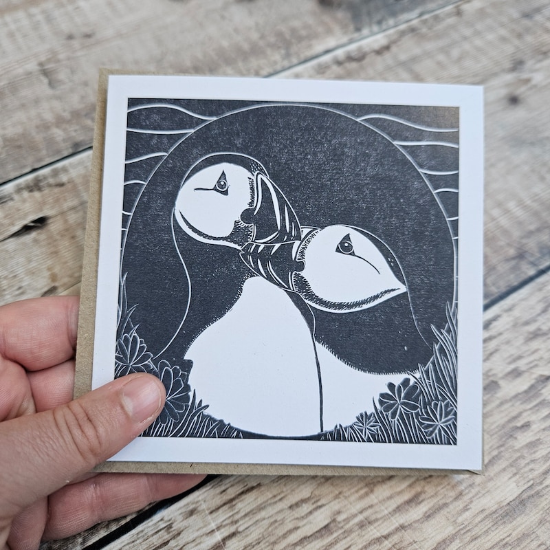 Square Puffin Prints - Etsy UK