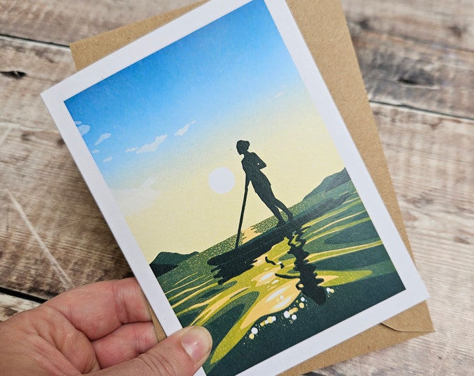 Paddle Boarding Birthday Card, SUP Card, Dad Card, Husband Card, Son ...