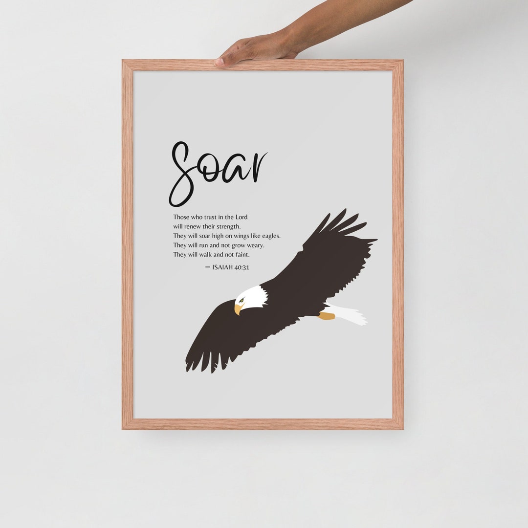 Isaiah 40:31 Soar on Wings Like Eagles Bible Verse Wall Art, Digital ...