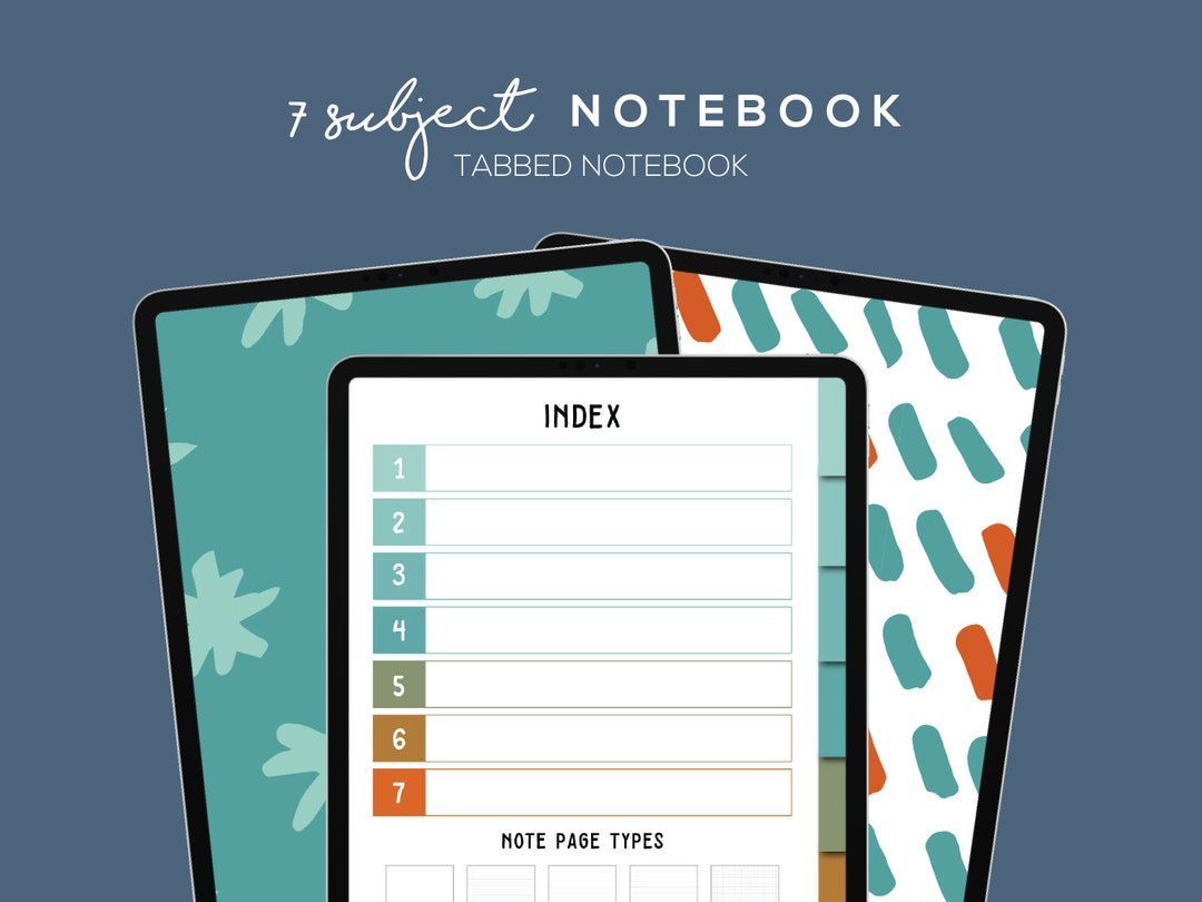 Vertical Tabbed Notebook for Goodnotes Notability iPad Apps - Etsy UK