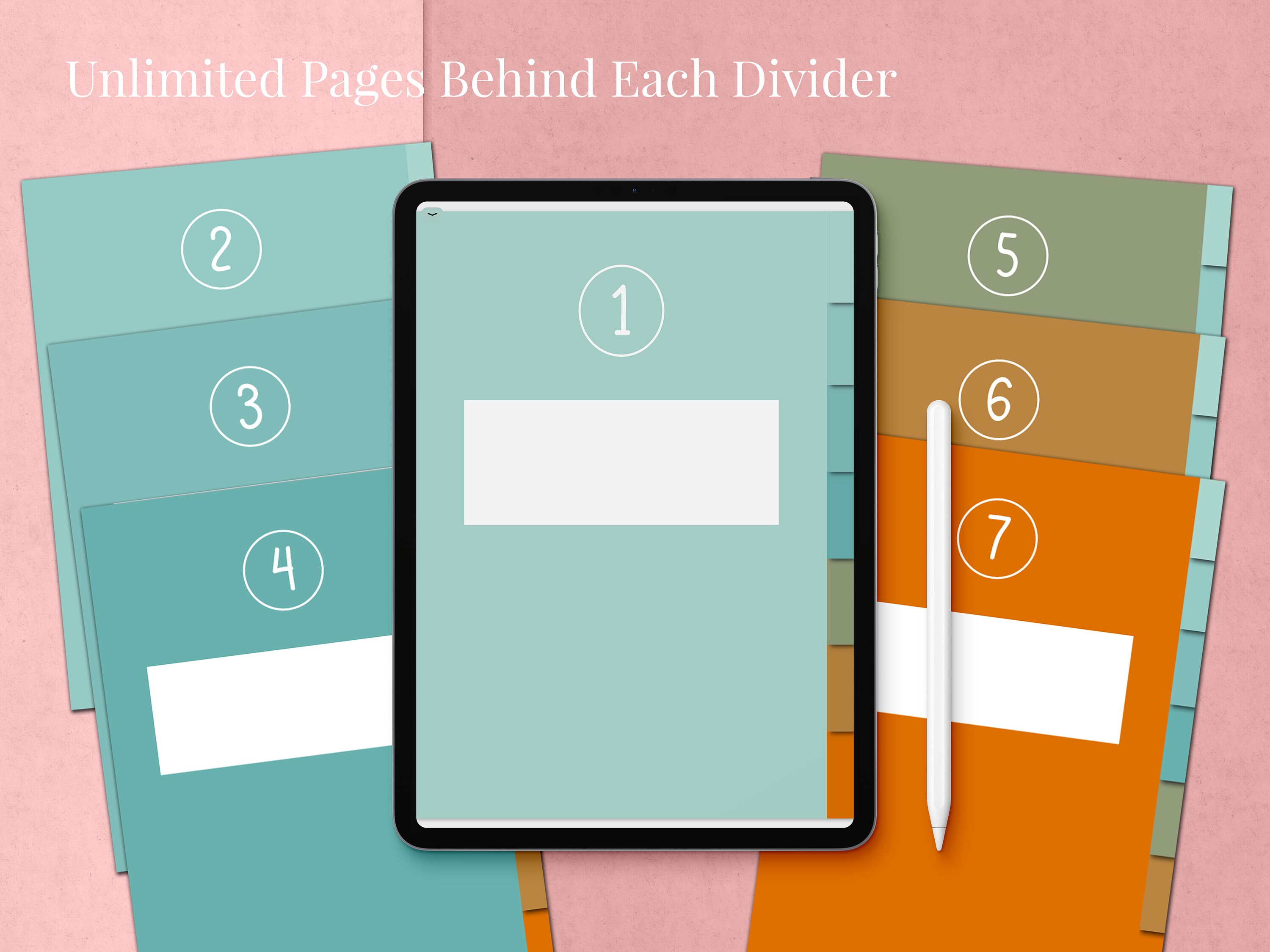 Vertical Tabbed Notebook for Goodnotes Notability iPad Apps - Etsy UK