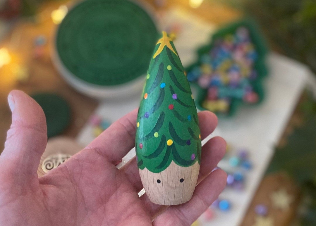 Christmas Tree Peg Doll // Kids Advent Calendars Christmas - Etsy