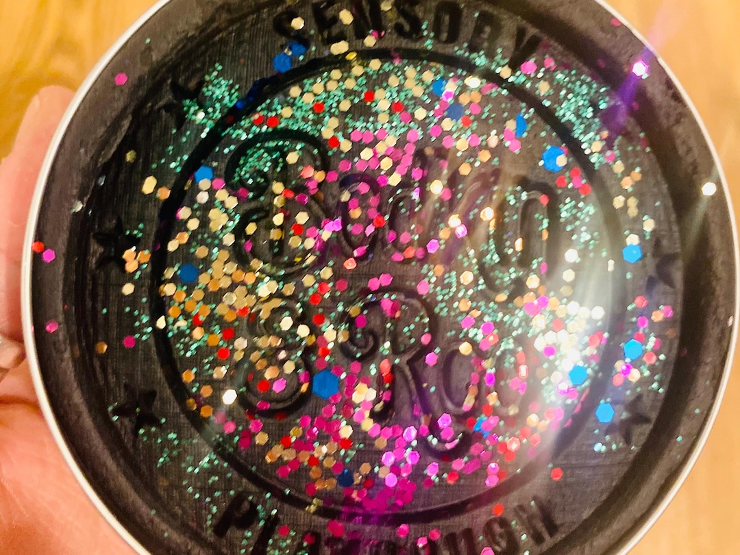 Black Glitter Playdough // Rainbow Sparkle Sensory Dough Firework ...