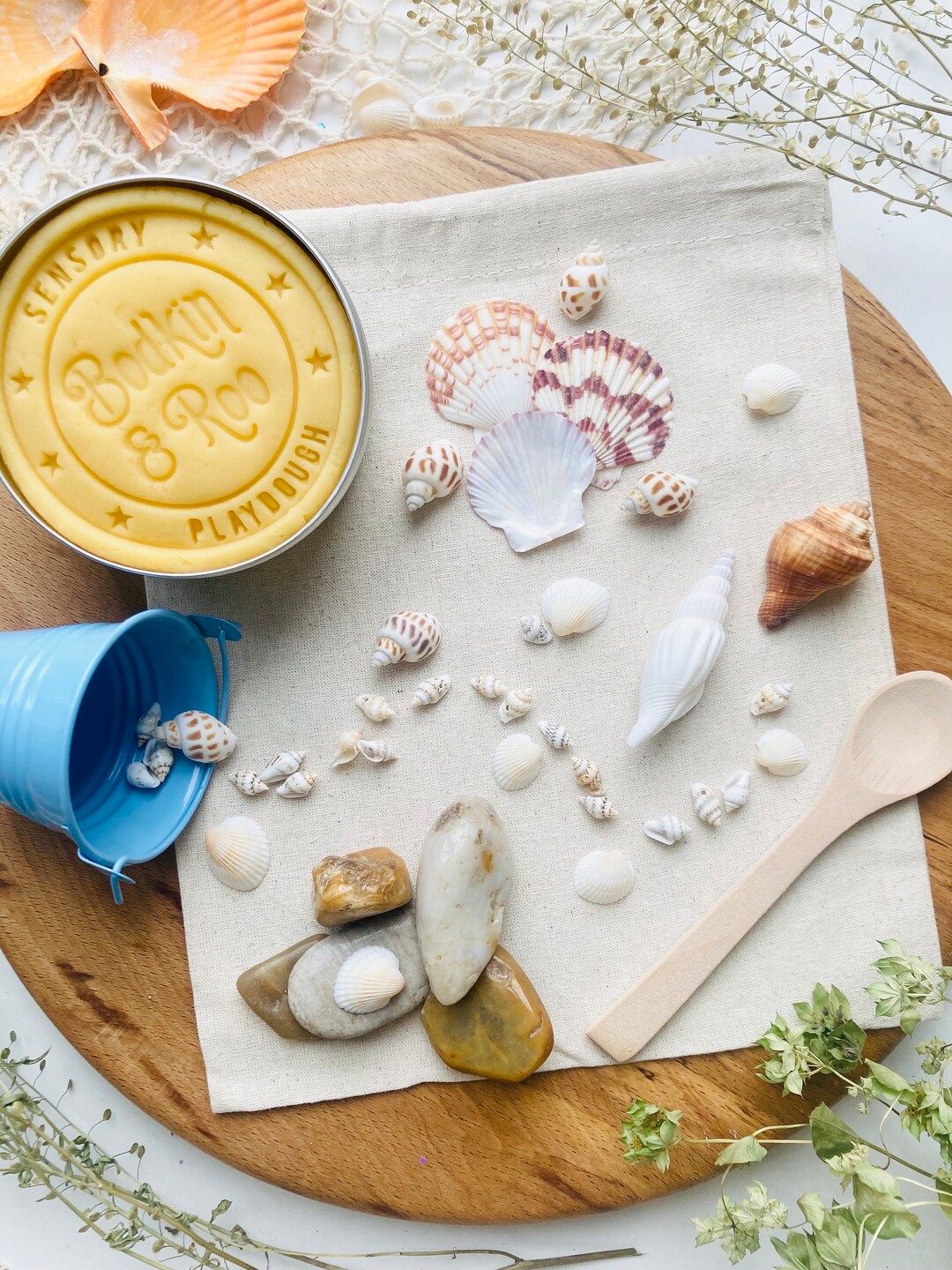 Beach Play Dough Kit // Playdough Travel Set, Summer Activity Kit for ...