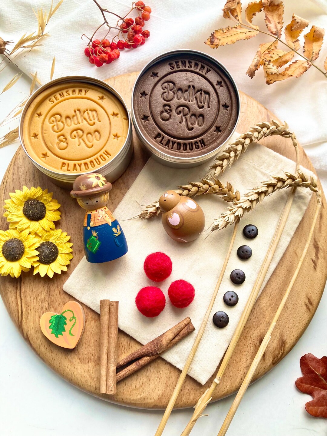 Scarecrow Harvest Mouse Play Dough Kit // Farm Activity Set Childrens ...