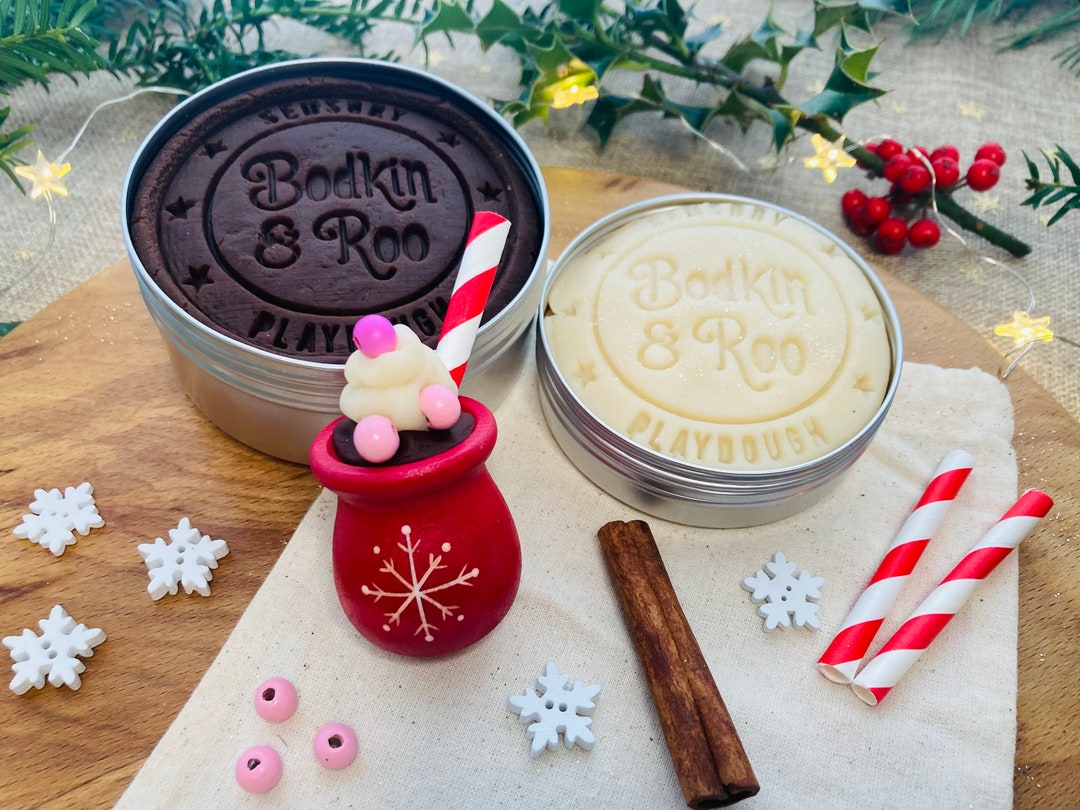 Hot Chocolate Play Dough Kit // Winter Play Set Eco - Etsy