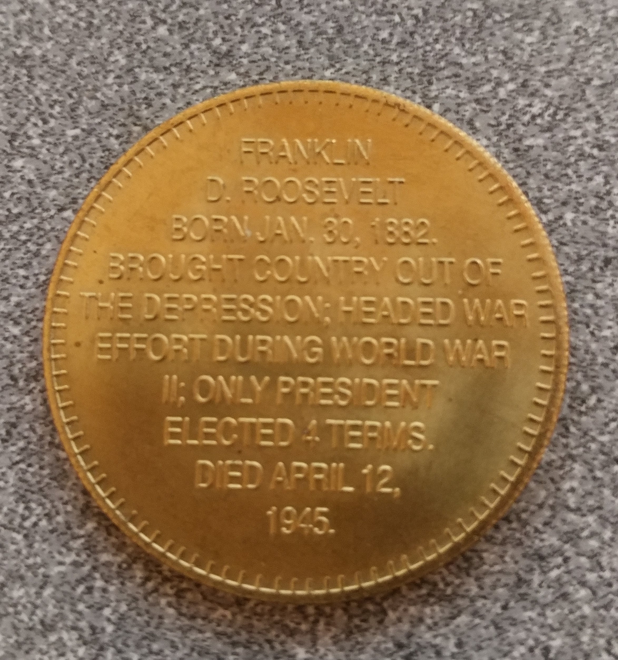 Franklin D Roosevelt Commemorative Coin | Etsy Franklin D Roosevelt Commemorative Coin | Etsy