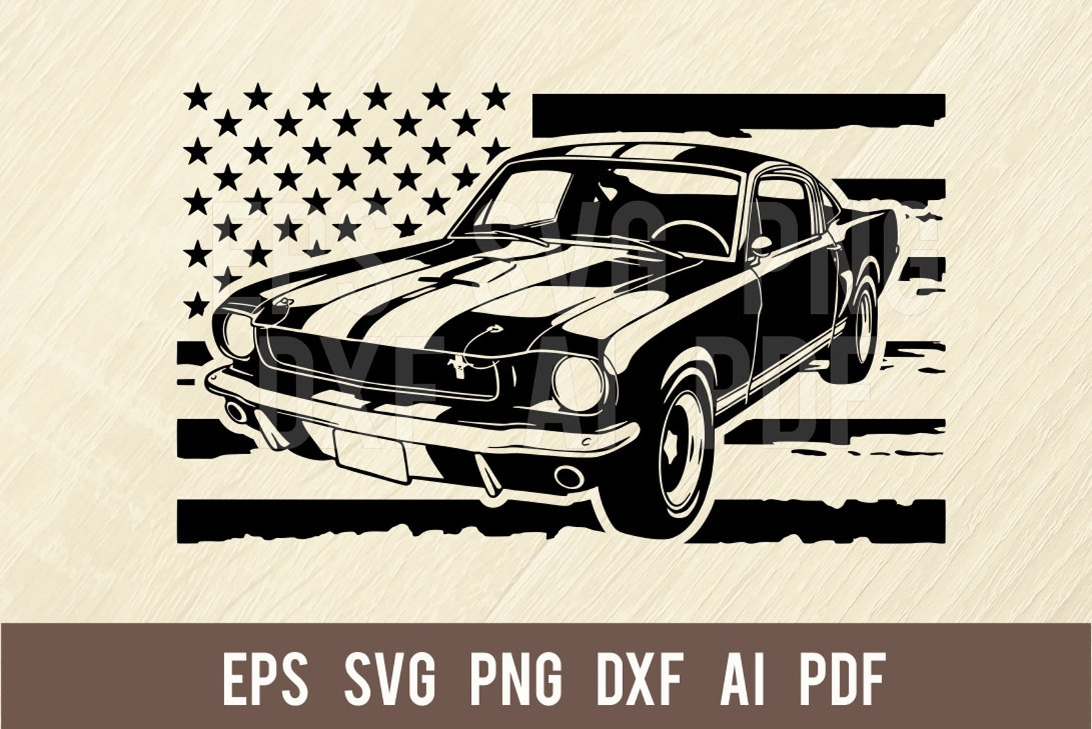 US Muscle car svg Mustang GT350 SVG Classic American car | Etsy