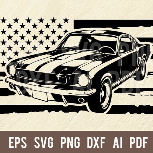 Ford Mustang SVG Dxf Png Clipart Vector Cricut Cut Cutting Cnc | Etsy ...