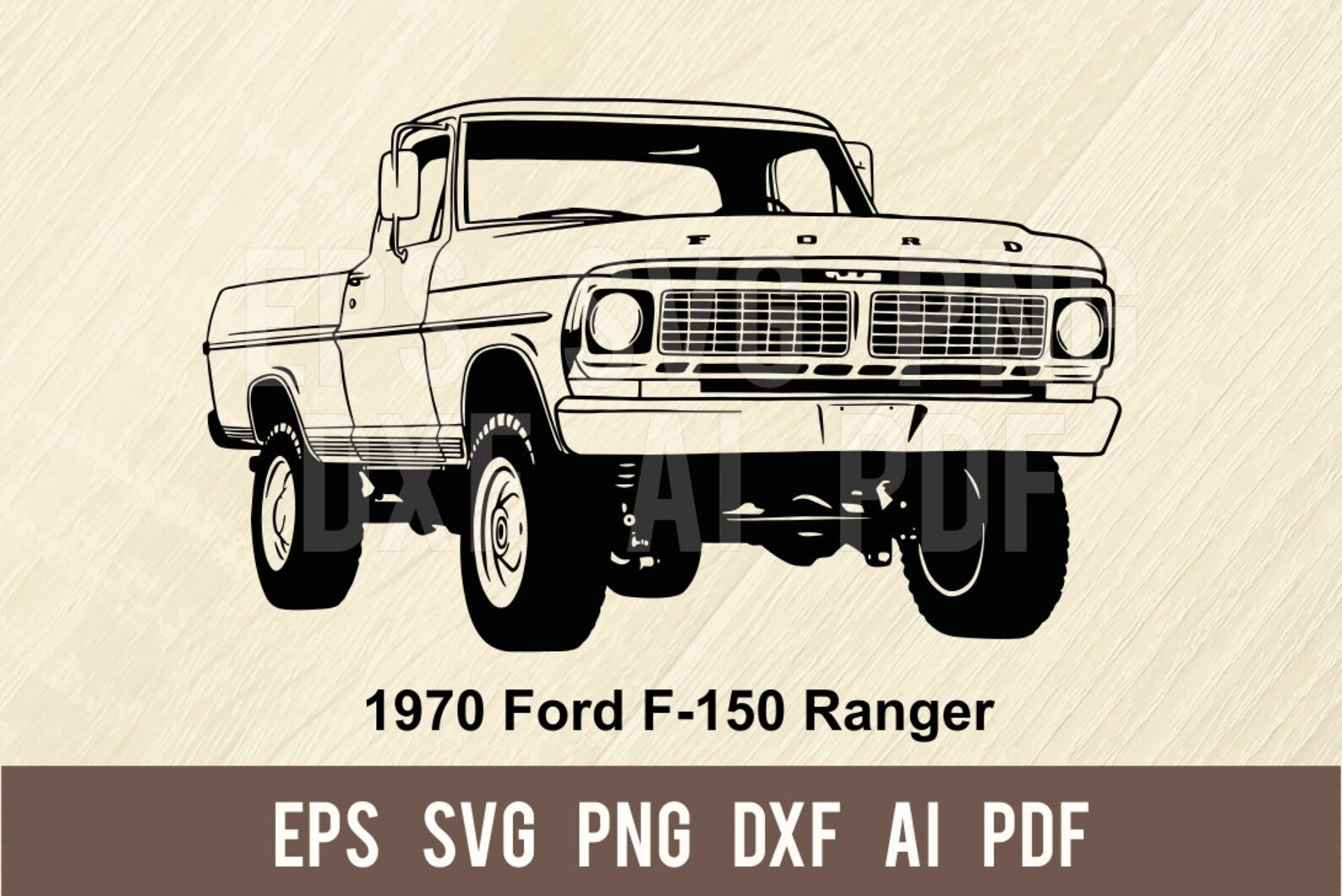 1970 Ford F-150 Ranger SVG Classic American car svg Muscle | Etsy