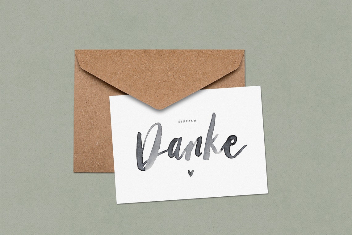 Postkarte "Danke" - Etsy.de