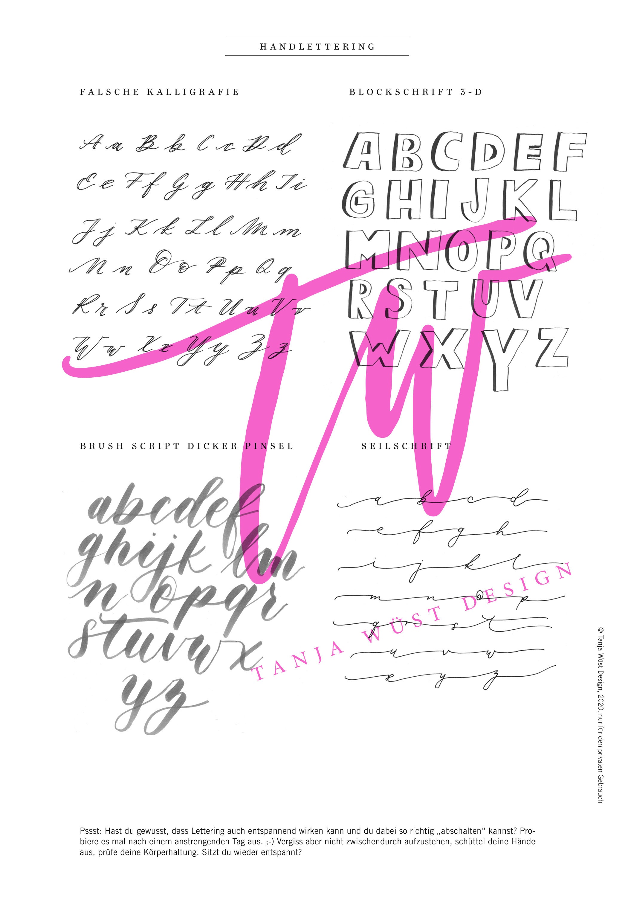 Hand Lettering Guide With Templates - Digital Download for Instant ...