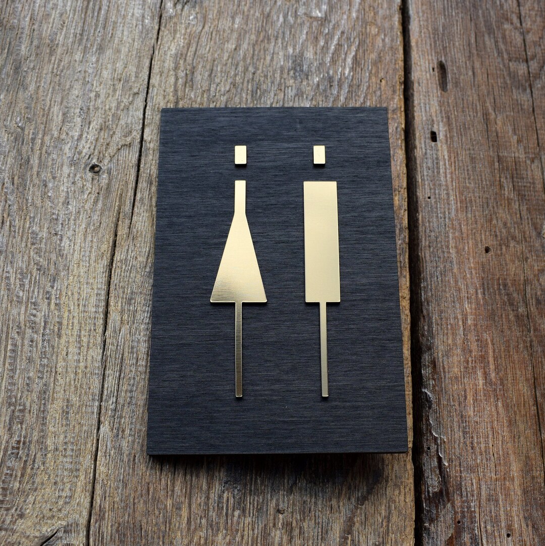 Top Luxury Unisex Toilet Door Sign, WC Sign, Restroom Door Sign, Toilet ...