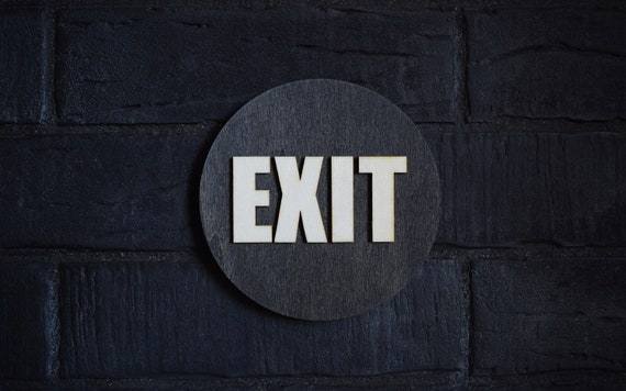 Exit Sign WC Sign Restroom Door Sign Office Restaurant | Etsy Australia