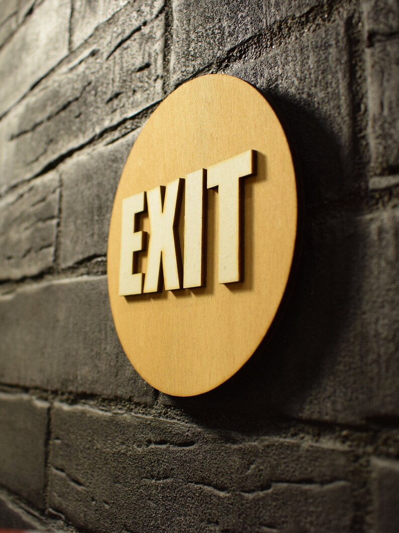 Exit Sign, WC Sign, Restroom Door Sign, Office, Restaurant, Hotel, Bar ...