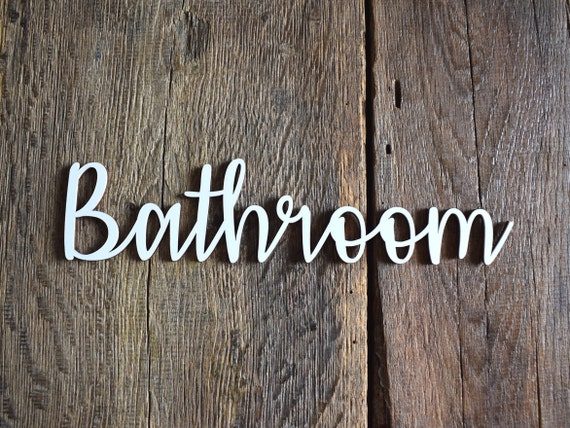Bathroom Door Sign Bathroom Sign Bathroom Decor Cabin Sign | Etsy