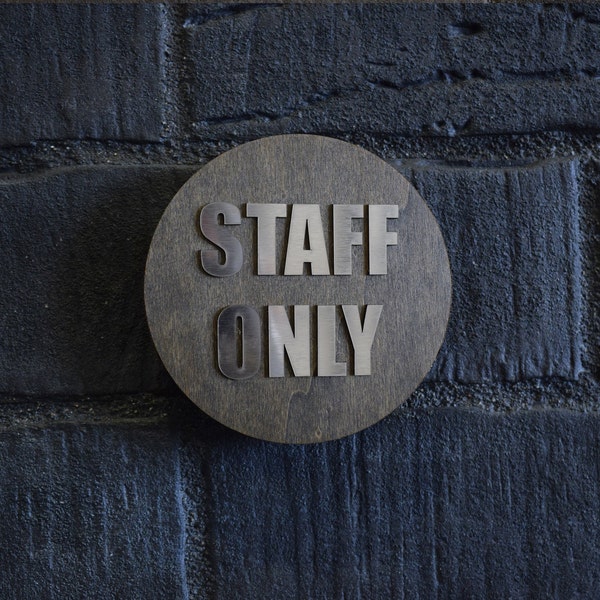 Staff Only Bathroom Sign - Etsy